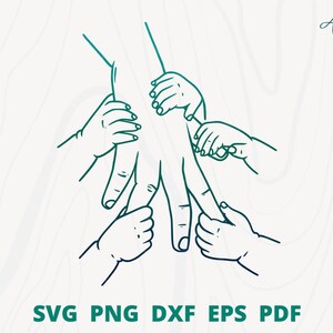 Father and Son Svg, Father Hand Svg Bundle, Father Hold Children's ...