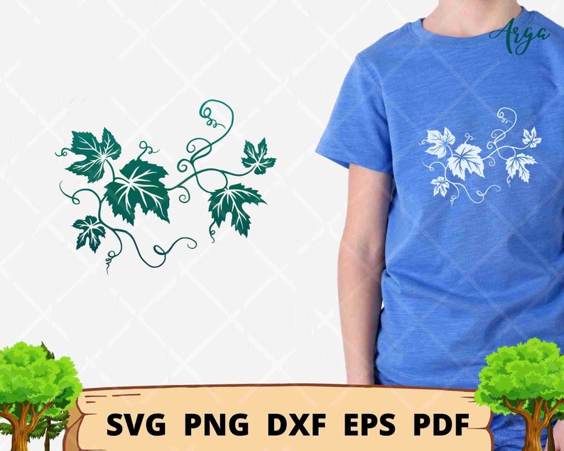 Vine Leaves Svg Grapevine Svg Grape Bunch Svg Grape Vine | Etsy