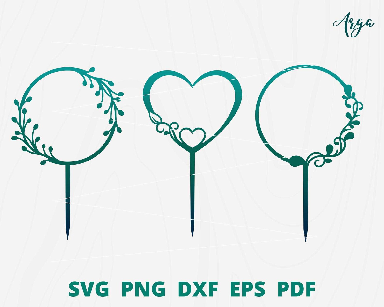 Cake Topper Svg, Wedding Cake Topper Svg, Birthday Topper Svg, Frame ...