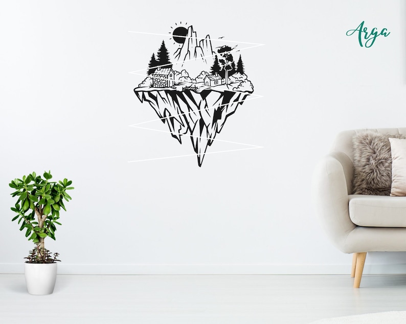 Floating Village Svg Floating Island Svg Sky Island Svg - Etsy