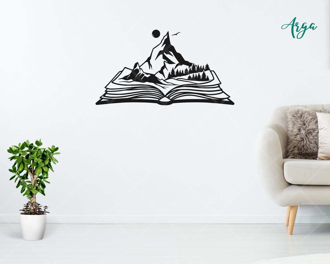 Mountain Book Svg Mountain Svg Mountain Climber Svg - Etsy