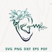 Human Ear Svg Files, Floral Ear Svg, Ear With Flower Svg, ENT Logo ...