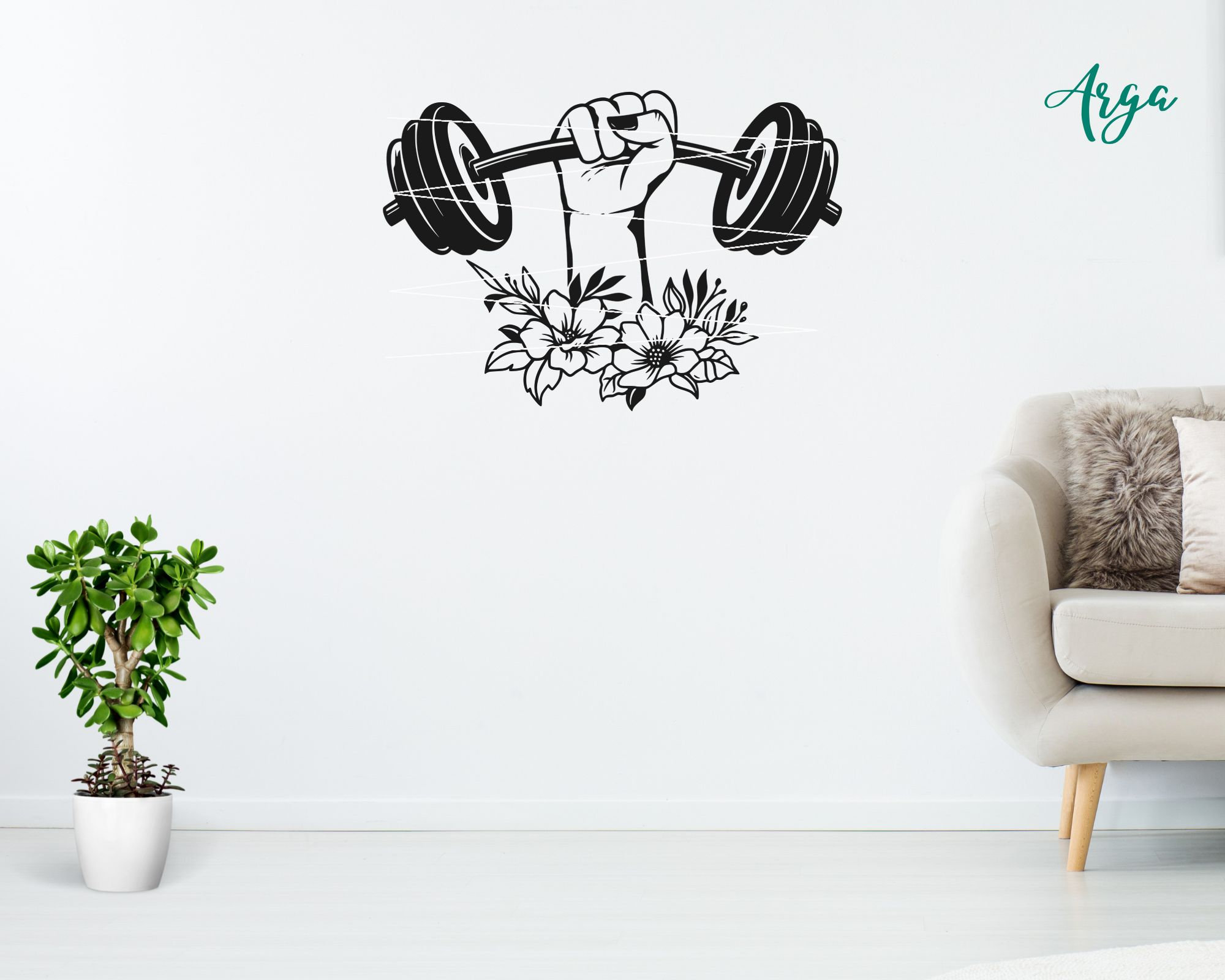 Fitness Girl Svg, Dumbbell Svg, Women Strength Svg, Hand Holding ...