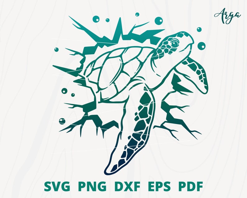 Turtle Break Through Svg Turtle Svg File Sea Turtle Svg - Etsy UK
