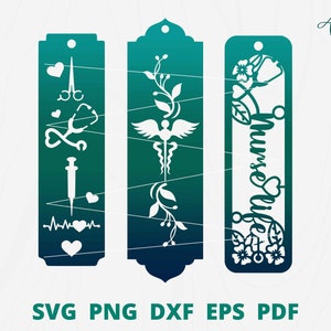 Nurse Bookmark Svg, Nurse Svg Bundle, Bookmark Nurse Svg, Nurse Medical ...