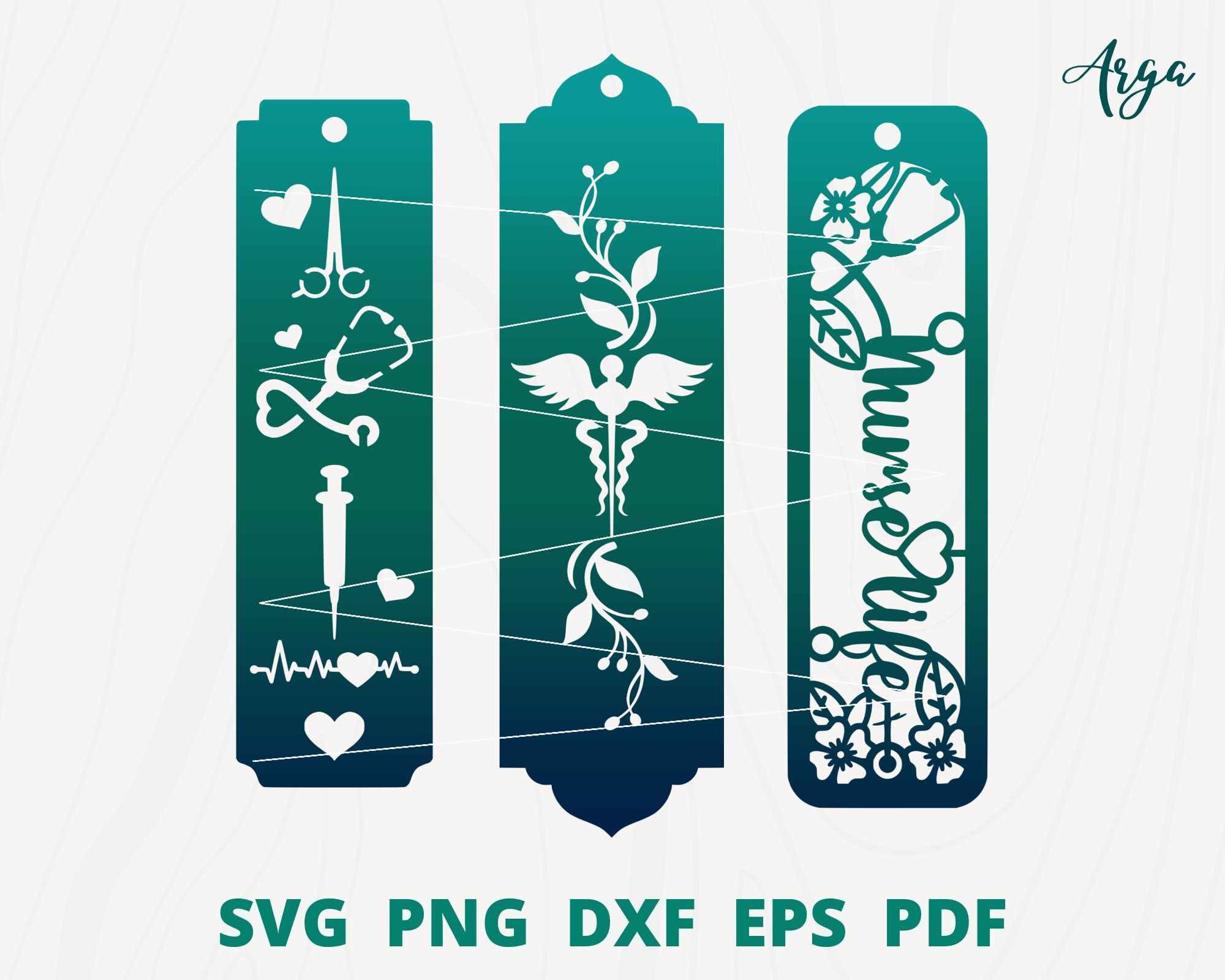 Nurse Bookmark Svg, Nurse Svg Bundle, Bookmark Nurse Svg, Nurse Medical ...