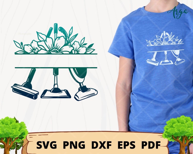 Split Floral Mop Svg Floor Cleaner SVG Frame of Floral - Etsy