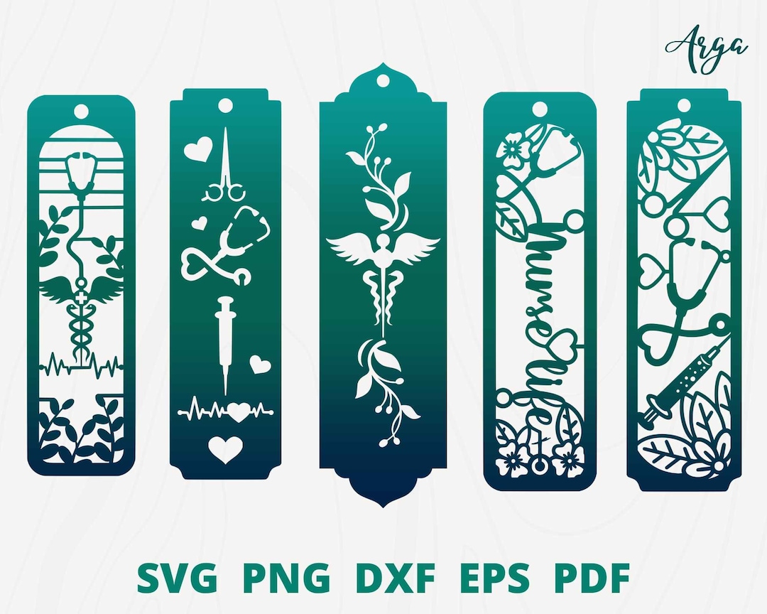 Nurse Bookmark Svg, Nurse Svg Bundle, Bookmark Nurse Svg, Nurse Medical ...
