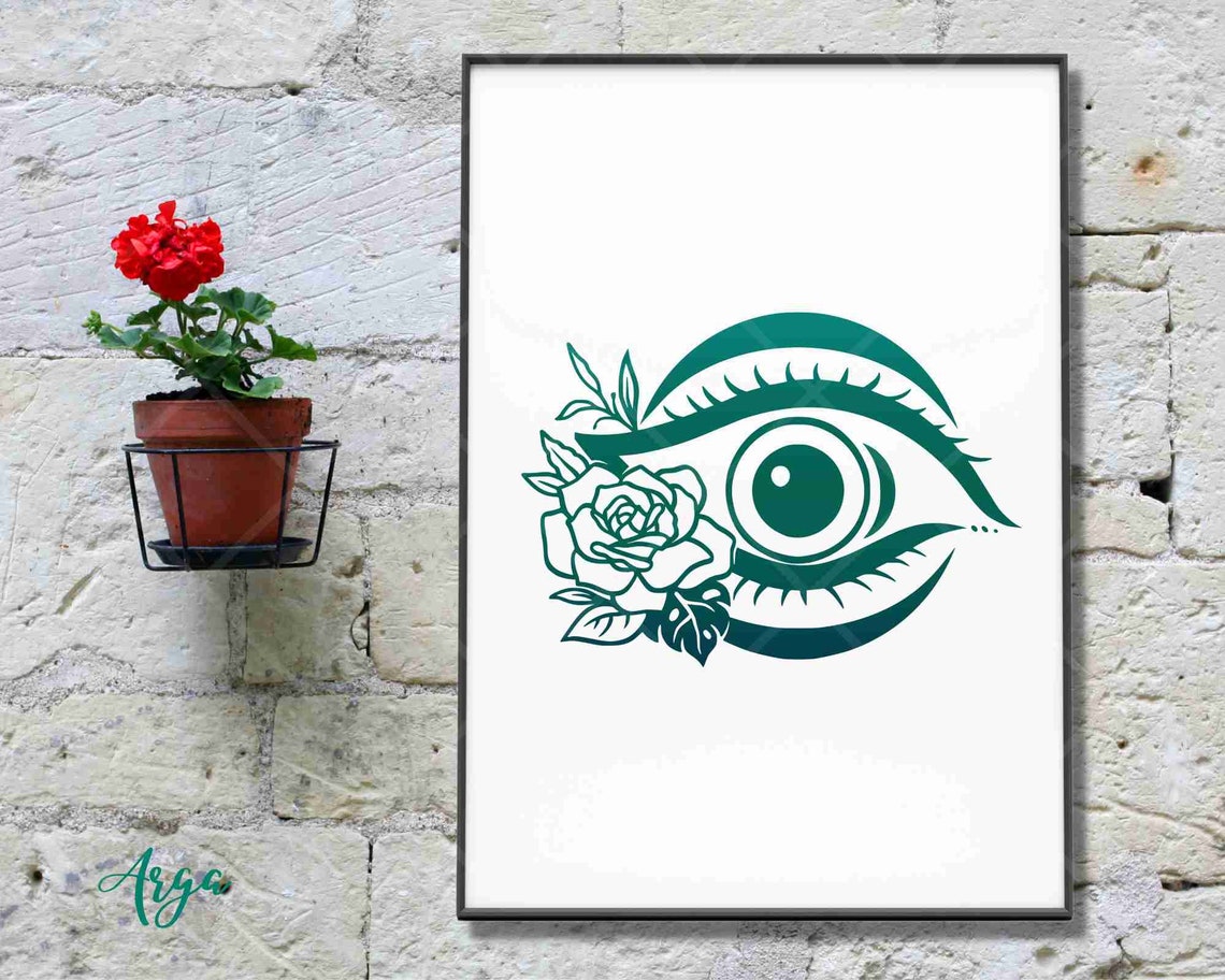 Eye With Flower Svg Floral Eye Svg Optometry SVG | Etsy