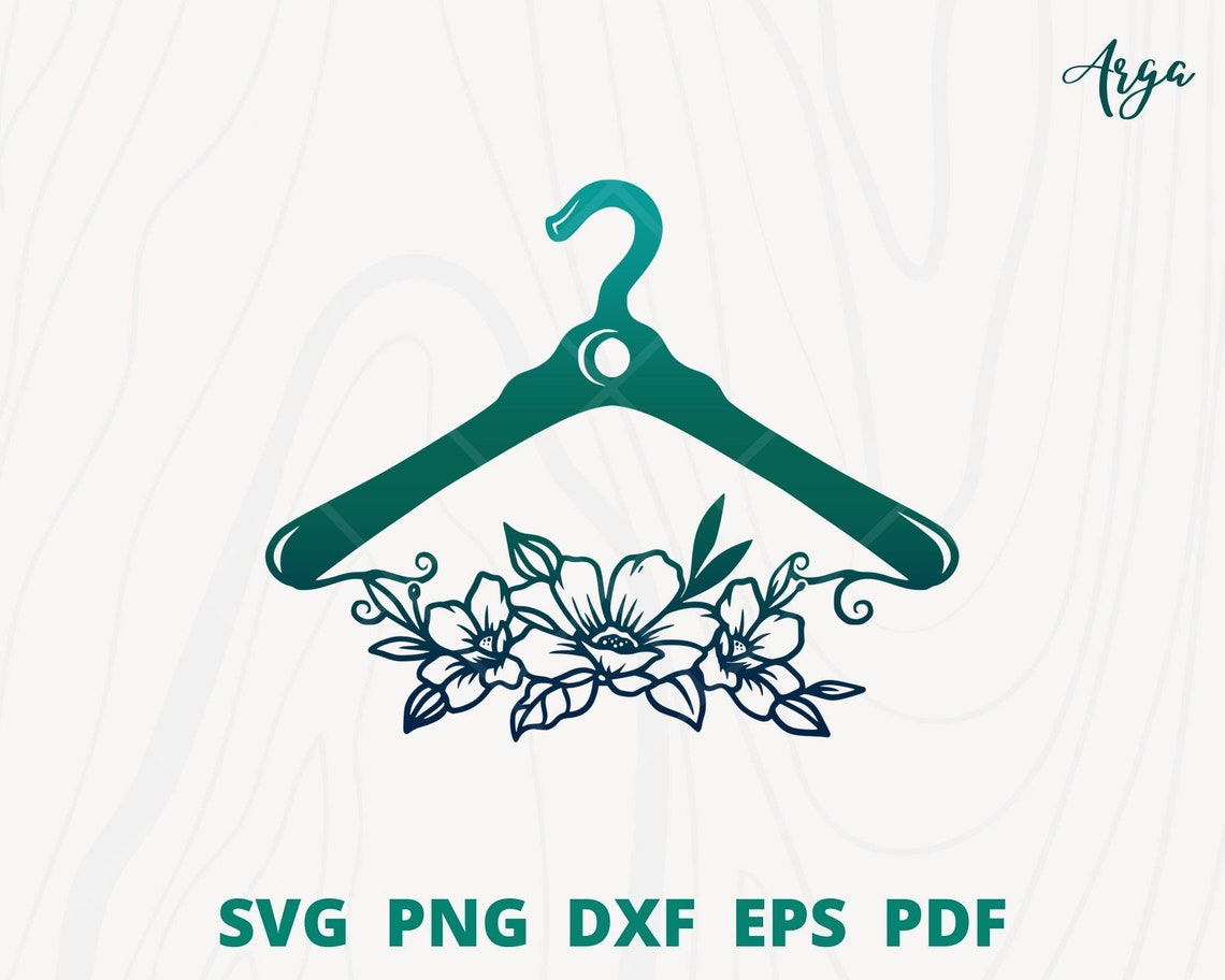 Hangers Svg Bundle Floral Hangers Svg Clothes Hanger Svg | Etsy