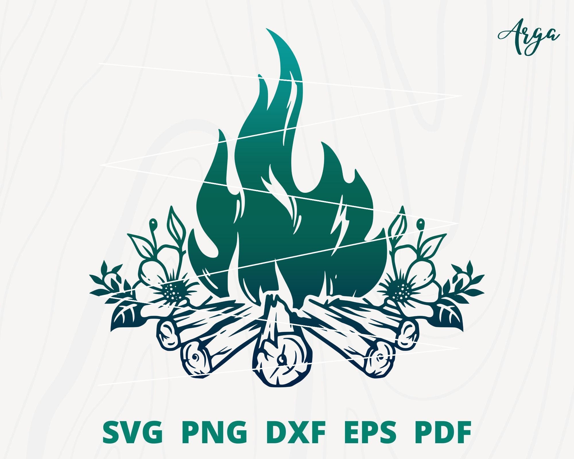 Floral Bonfire Svg Campfire Svg Fire Svg Camping Svg - Etsy Canada