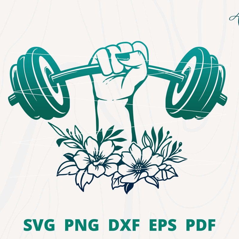 Girl Weightlifting Svg - Etsy