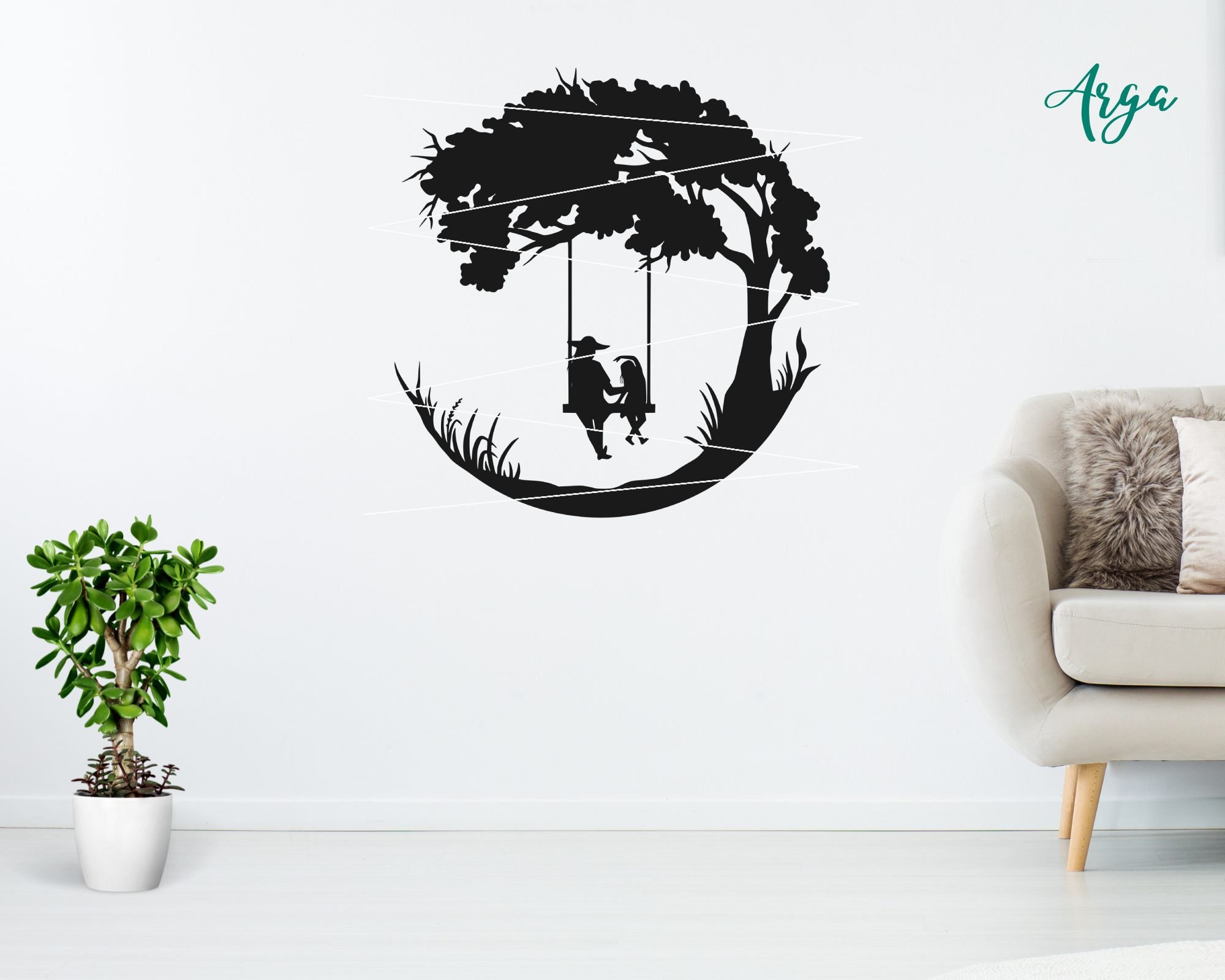 Mother and Daughter on Swing Swing Svg Tree Swing Svg - Etsy