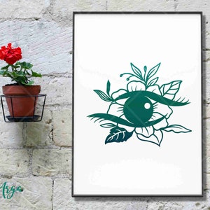 Optometry SVG, Floral Eye Svg, Eye With Flower Svg, Ophthalmologist Svg ...