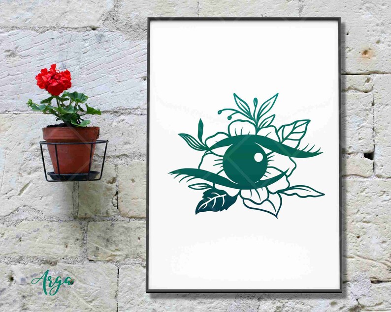 Optometry SVG Floral Eye Svg Eye With Flower Svg | Etsy