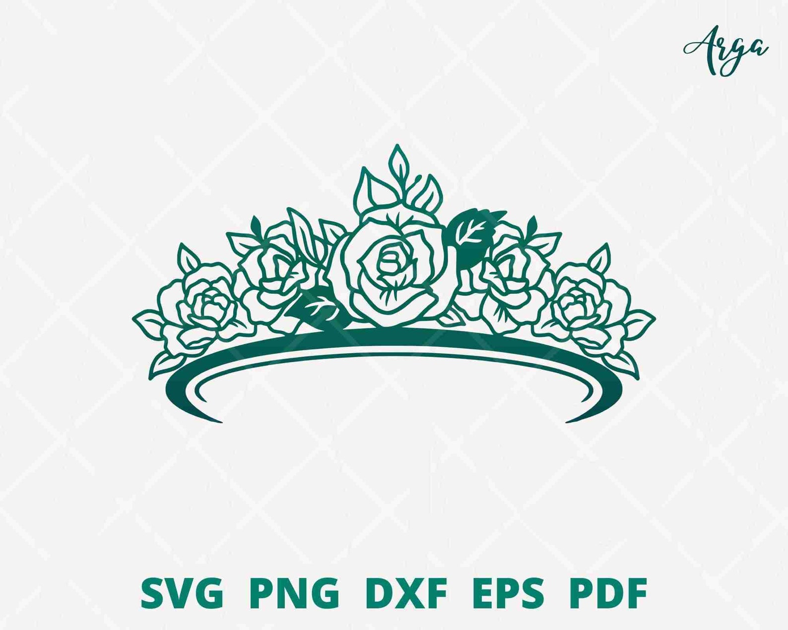 Roses Crown Svg Flower Crown Svg Princess Crown Svg Floral | Etsy
