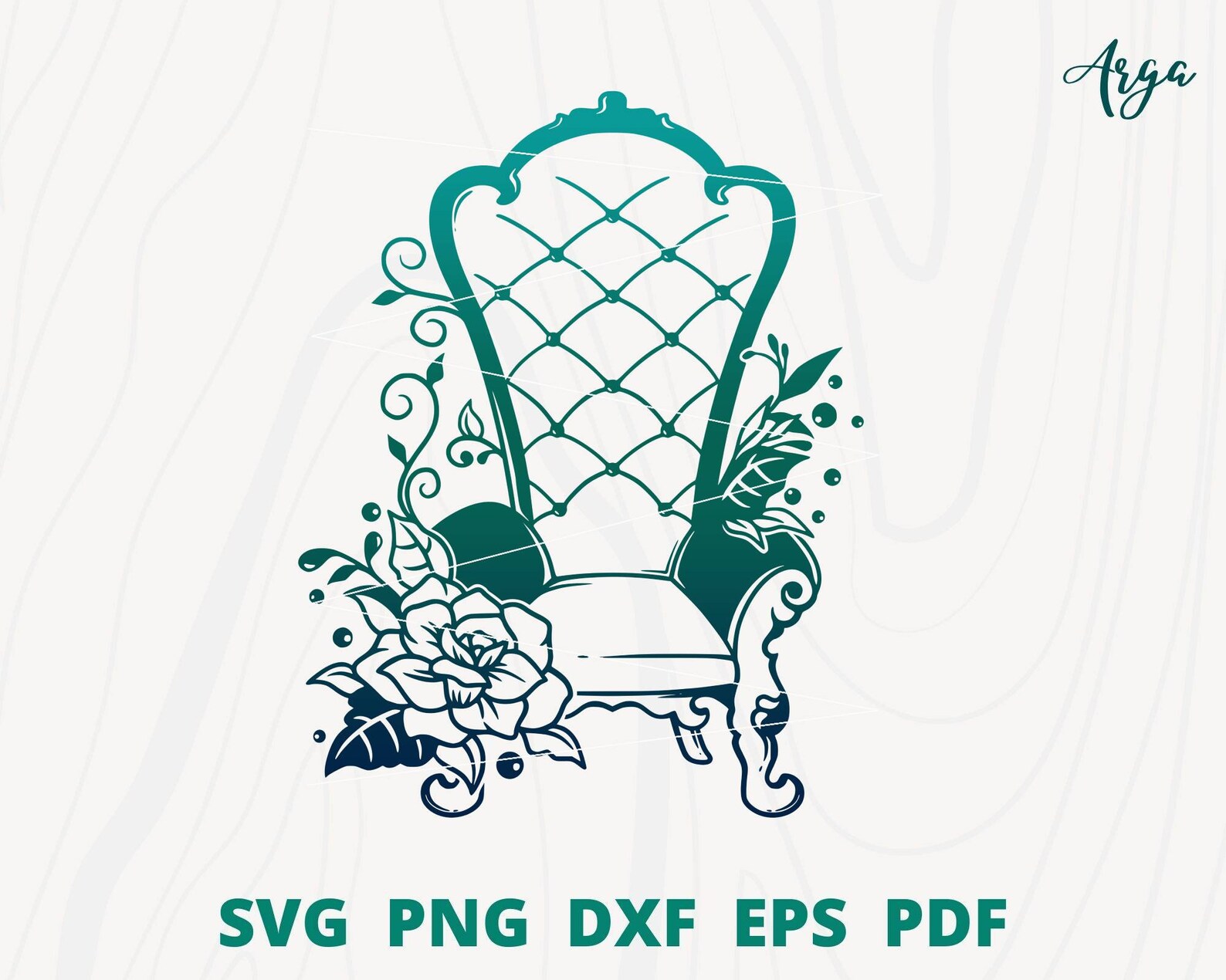 Throne Chair Svg Bundle Throne Chair With Flower Throne Svg Etsy
