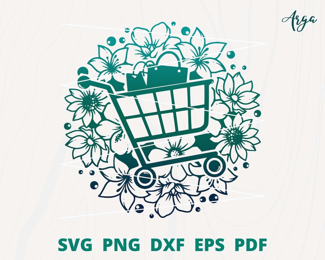 Shopping Cart Svg, Store Svg, Flower Cart Svg, Cart Icon Svg, Online ...