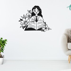 Student Svg, Girl Reading a Book Svg, Reading Svg, Book Svg, Book Lover ...