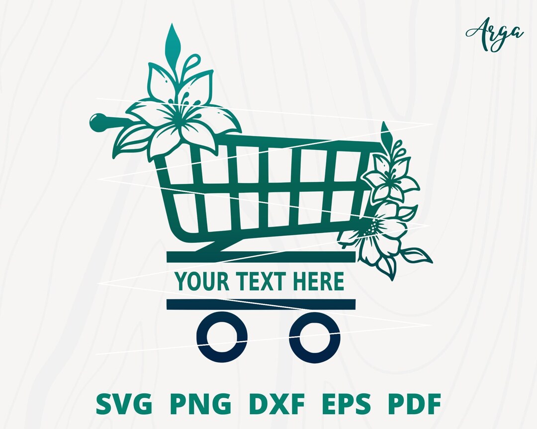 Floral Shopping Cart SVG, Store Svg, Online Shop Logo, Shop Svg ...