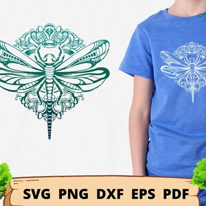 Dragonfly Svg, Mandala Dragonfly Svg, Zentangle Dragonfly Svg ...
