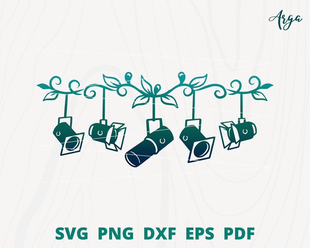 Flower Lighting Svg, Spotlights Svg, Party Light Svg, Event Planner Svg ...