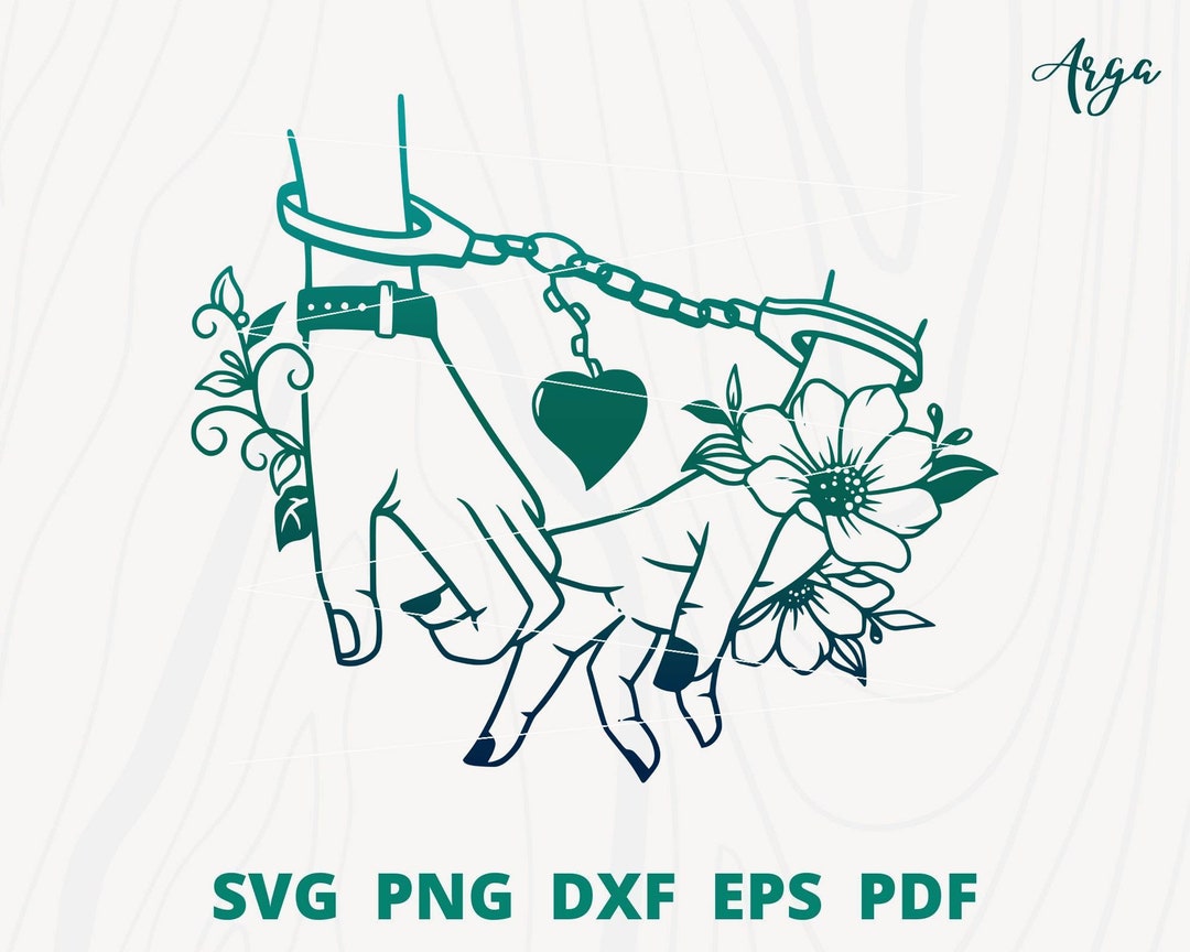 Love SVG, Inseparable Love Illustration, Wedding Svg, Couple Handcuffs ...
