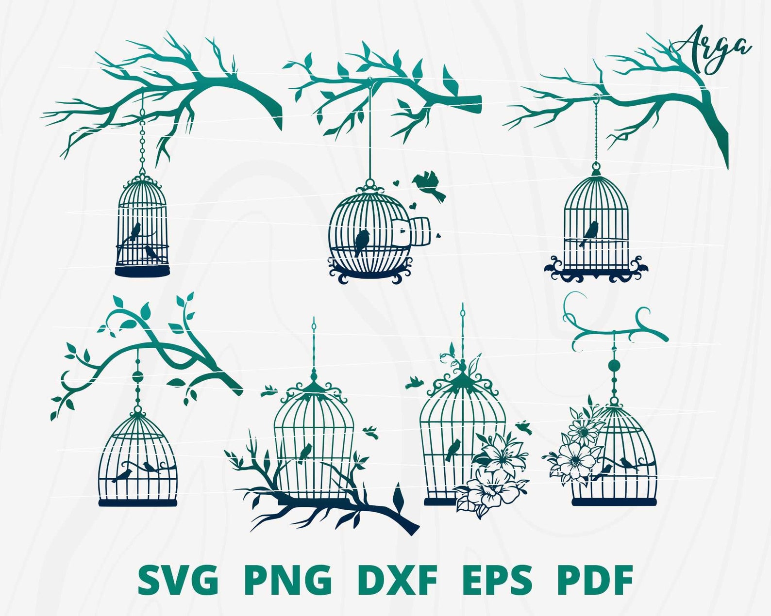 Bird Cage Svg Bundle Bird Cage Svg Bird Cage Wall Decor - Etsy