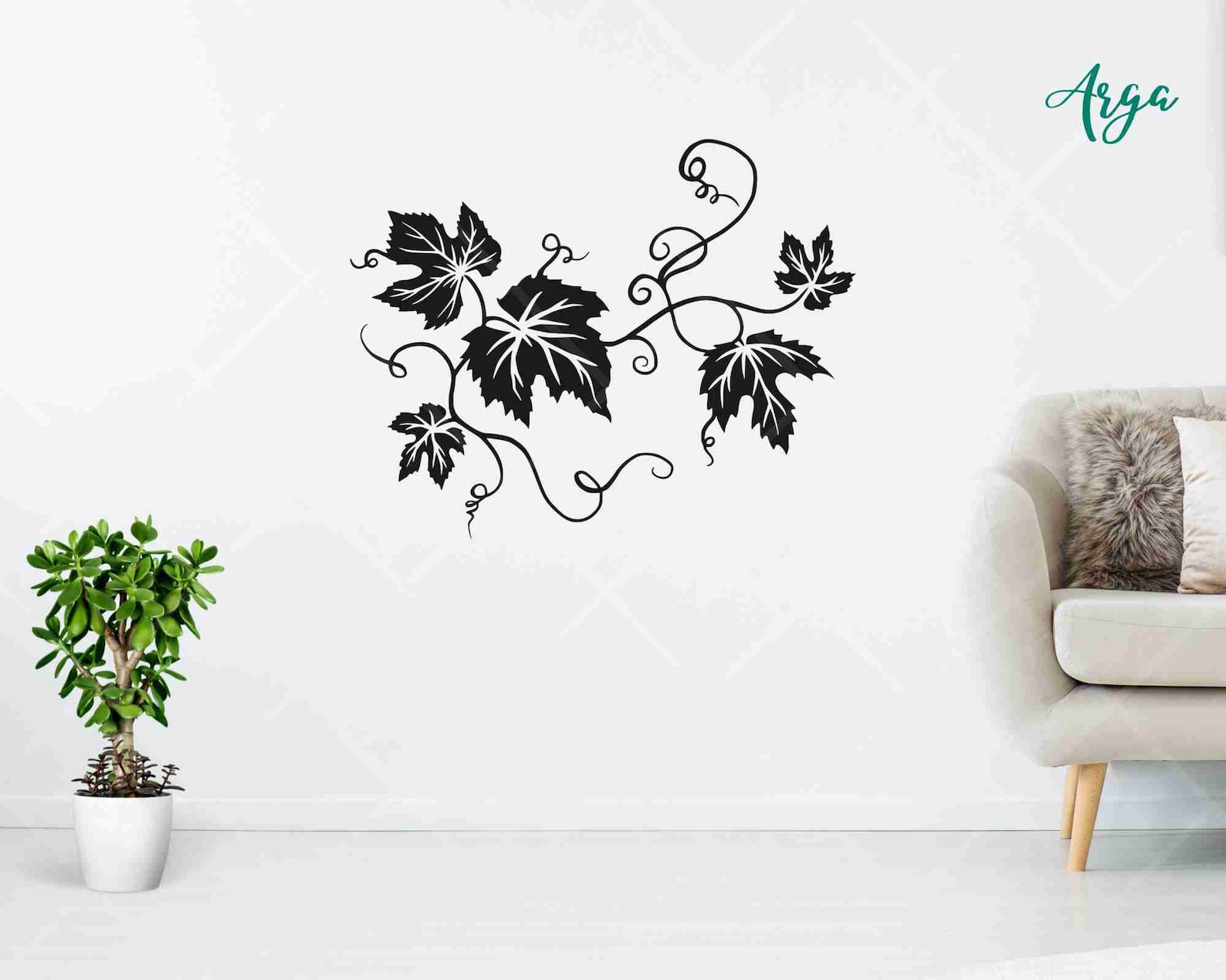 Vine Leaves Svg Grapevine Svg Grape Bunch Svg Grape Vine | Etsy