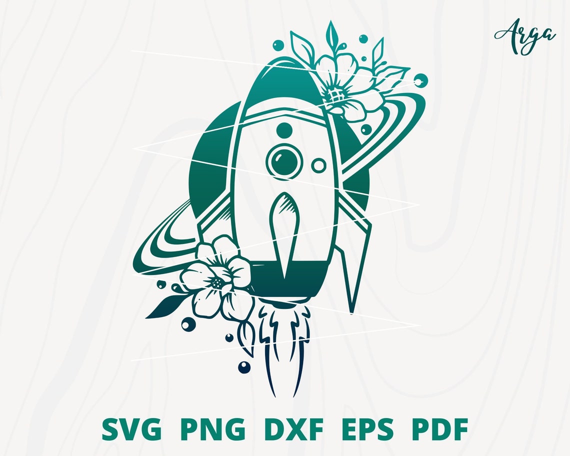 Space Rocket Svg, Rocket Svg, Rocket Ship Svg, Spaceship Svg, Rocket ...