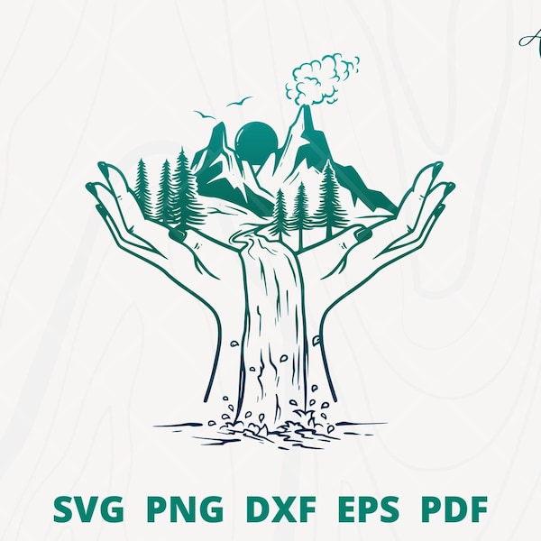 Waterfall Svg - Etsy