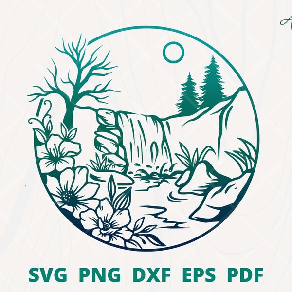 Waterfall Svg File - Etsy Australia