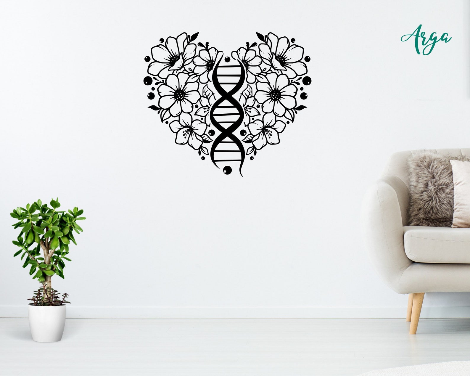DNA Svg Love DNA Flower DNA Svg Science Svg Floral Dna - Etsy