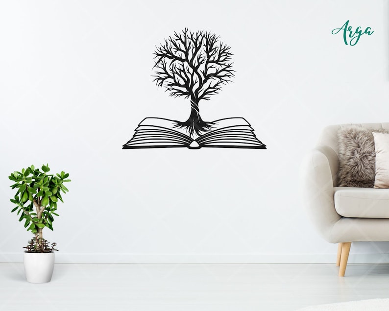 Tree Book Svg Tree Svg Tree on the Book Svg Book Svg Tree - Etsy