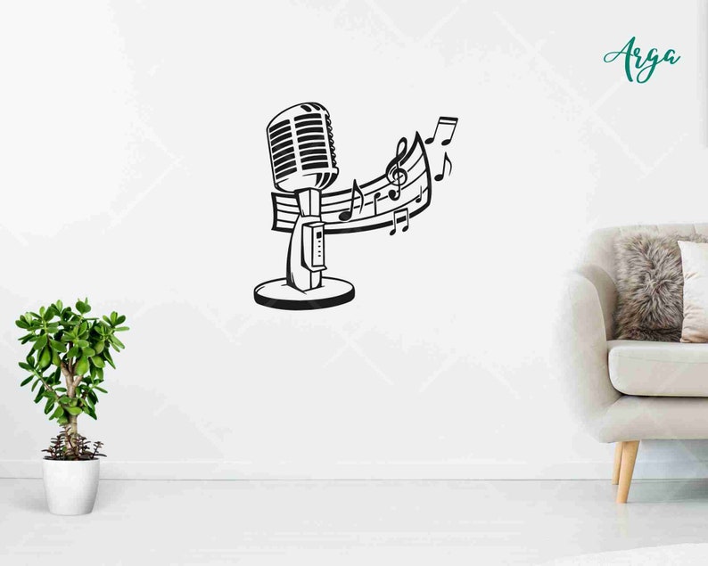 Vintage Microphone Svg File Singer Svg Podcast Logo Voice - Etsy