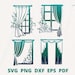 Curtains Svg Bundle Curtain Svg Curtain With Flower Svg - Etsy