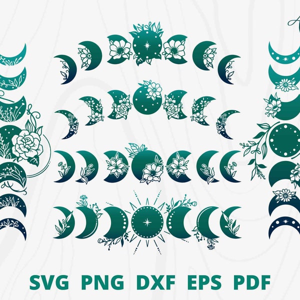 Moon Svg - Etsy