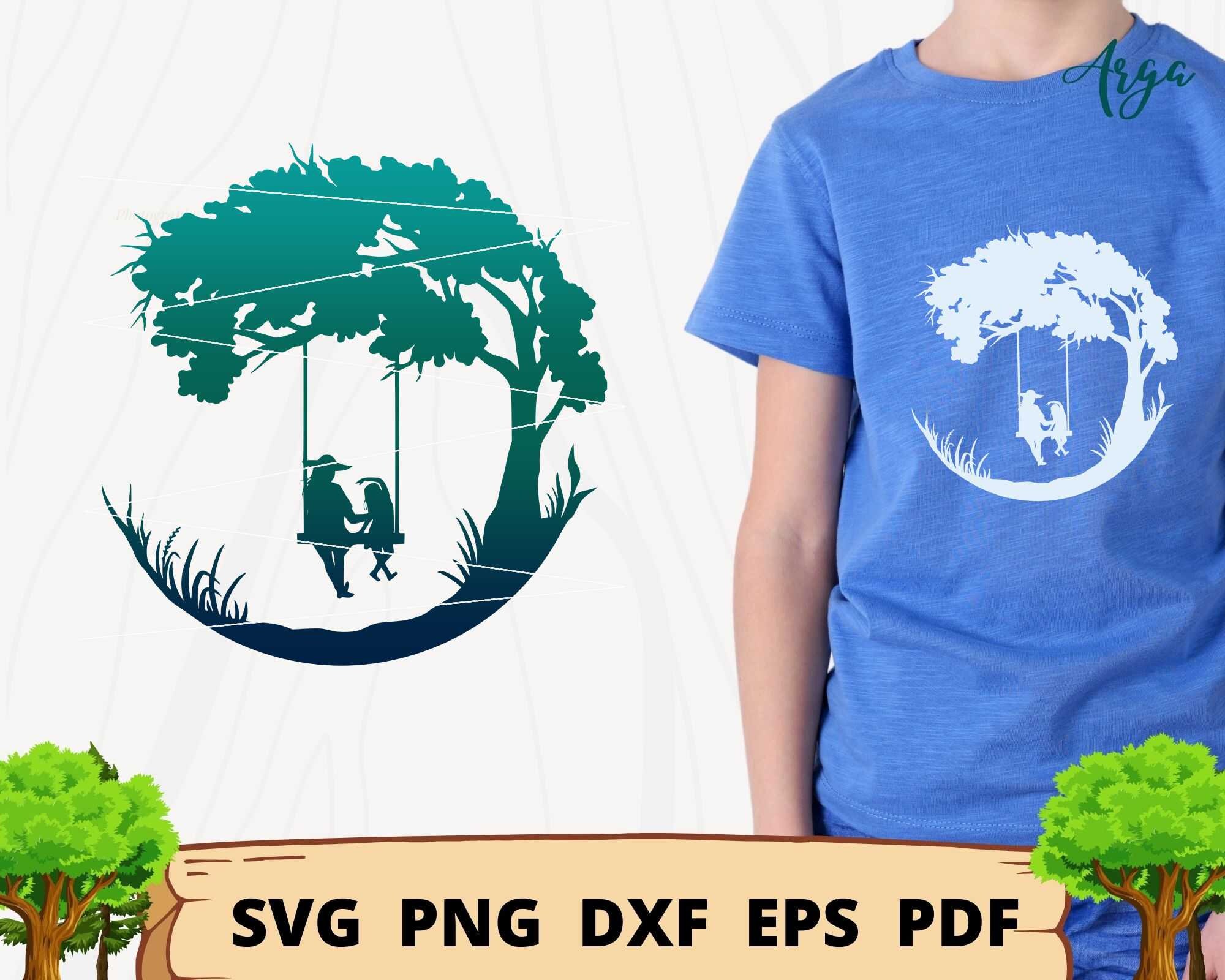 Mother and Daughter on Swing Swing Svg Tree Swing Svg - Etsy