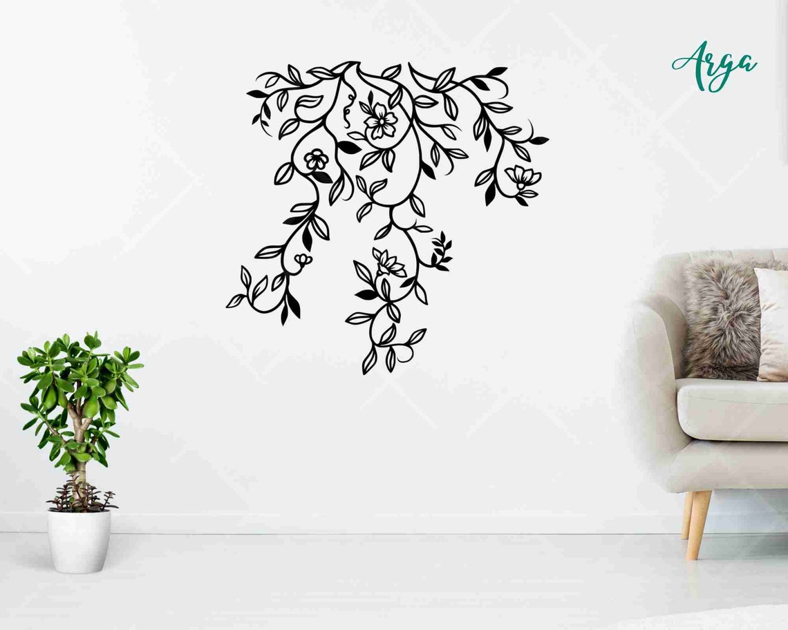 Hängende Blumen svg hängende Ranken svg floral in Wand svg - Etsy Schweiz