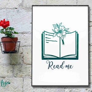 Read Me Svg, Read Me Icon, Read Me Symbol, Read Me Library Wall Decor ...