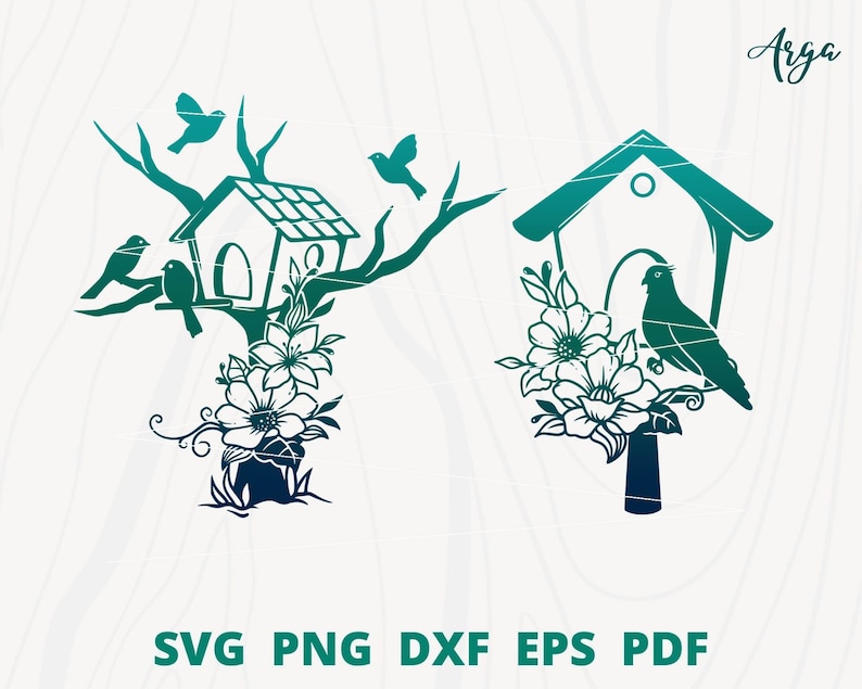 Bird House Svg Bundle Bird House Svg Bird House on Branch - Etsy