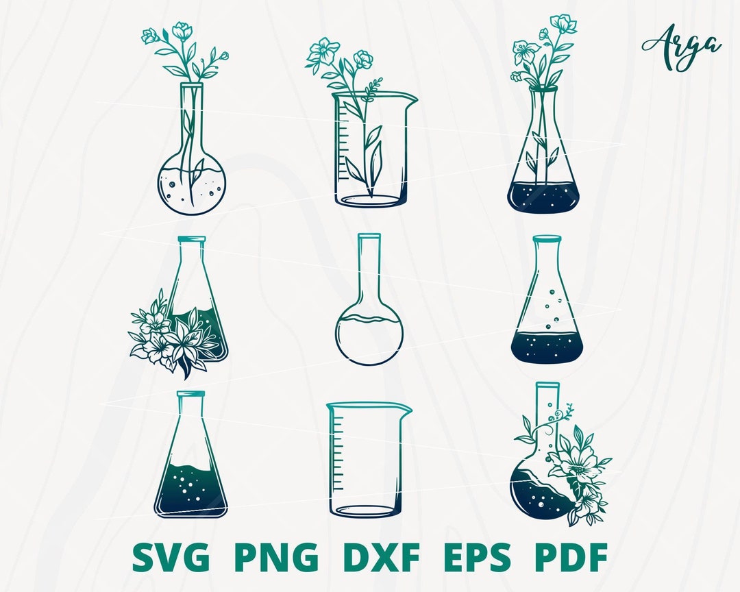 Chemistry Svg Bundle ,laboratory Svg, Chemistry Svg, Science Equipment ...