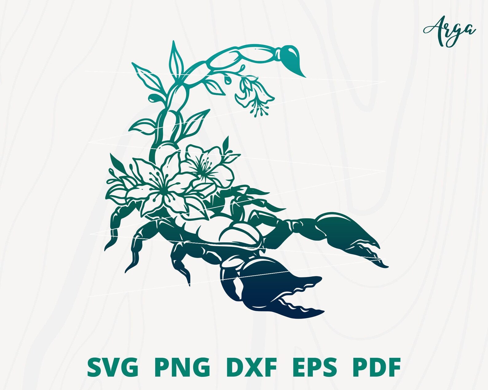 Scorpion Svg Scorpion With Flower Scorpion Girl Svg Floral - Etsy