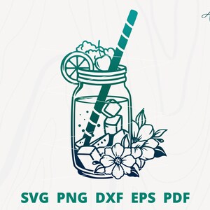 Juice Glass Svg Bundle, Juice Svg, Juice Cup Svg, Floral Juice Cup Svg ...