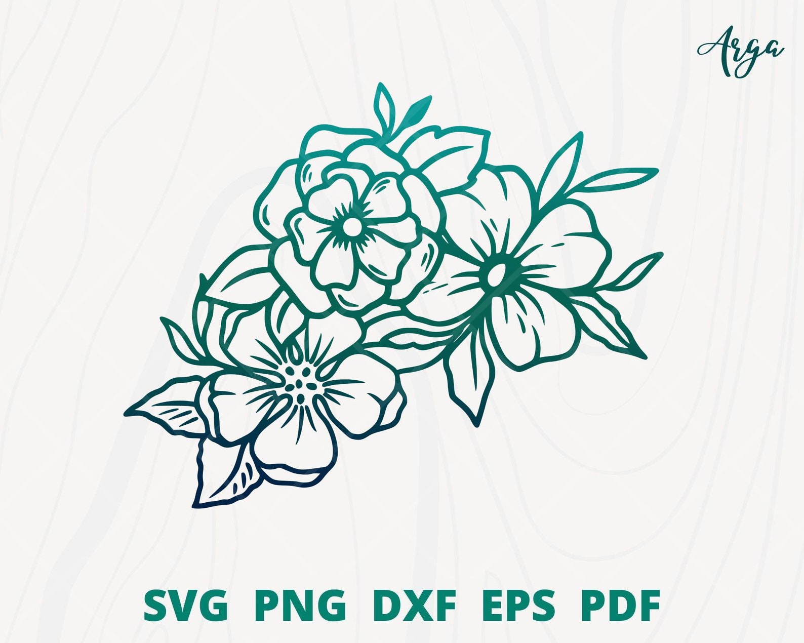 Hibiscus SVG Botanical Flower Svg Flower SVG Flower Border - Etsy