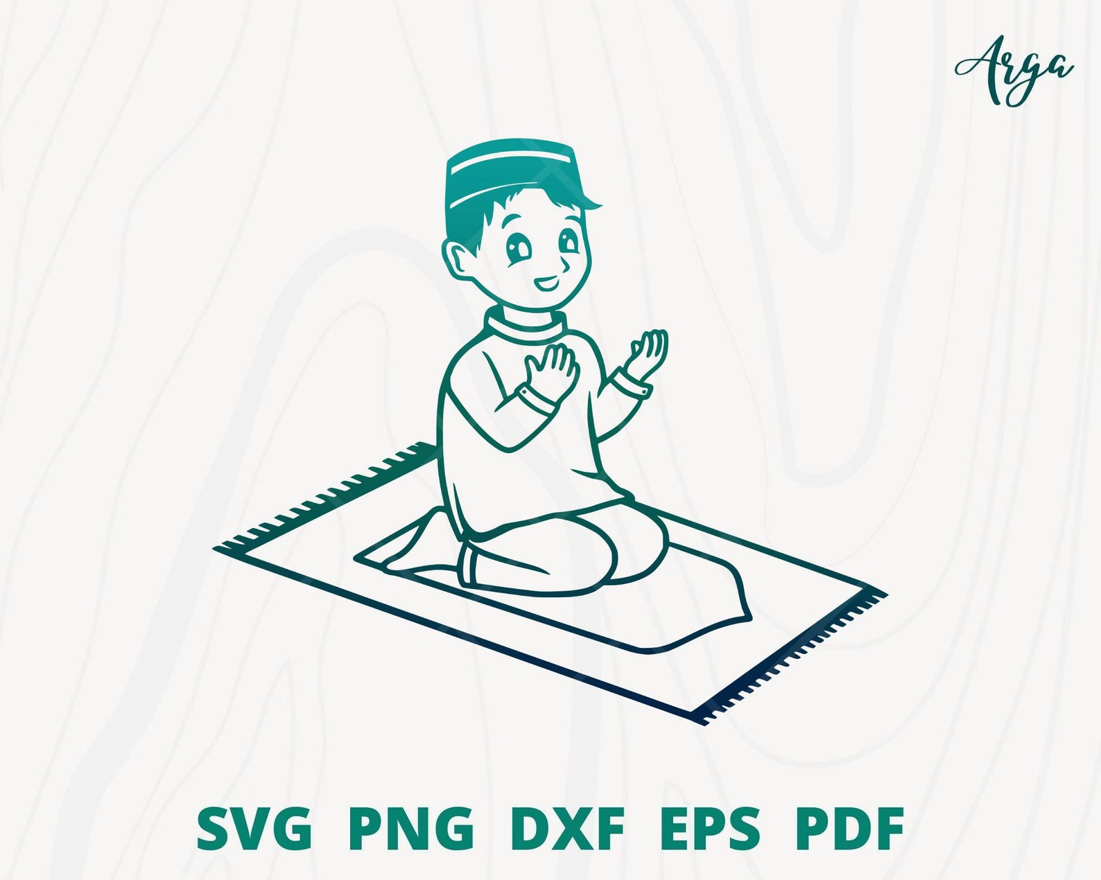 Muslim Boy Praying Svg Muslim Pray Svg Muslim Kids Praying - Etsy