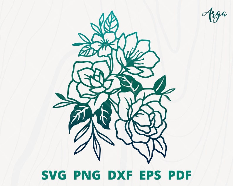 Hibiscus SVG Botanical Flower Svg Flower SVG Flower Border - Etsy