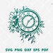 Clock Svg, Floral Clock Svg, Watch Svg, Clock Cut File, Clock Wall ...
