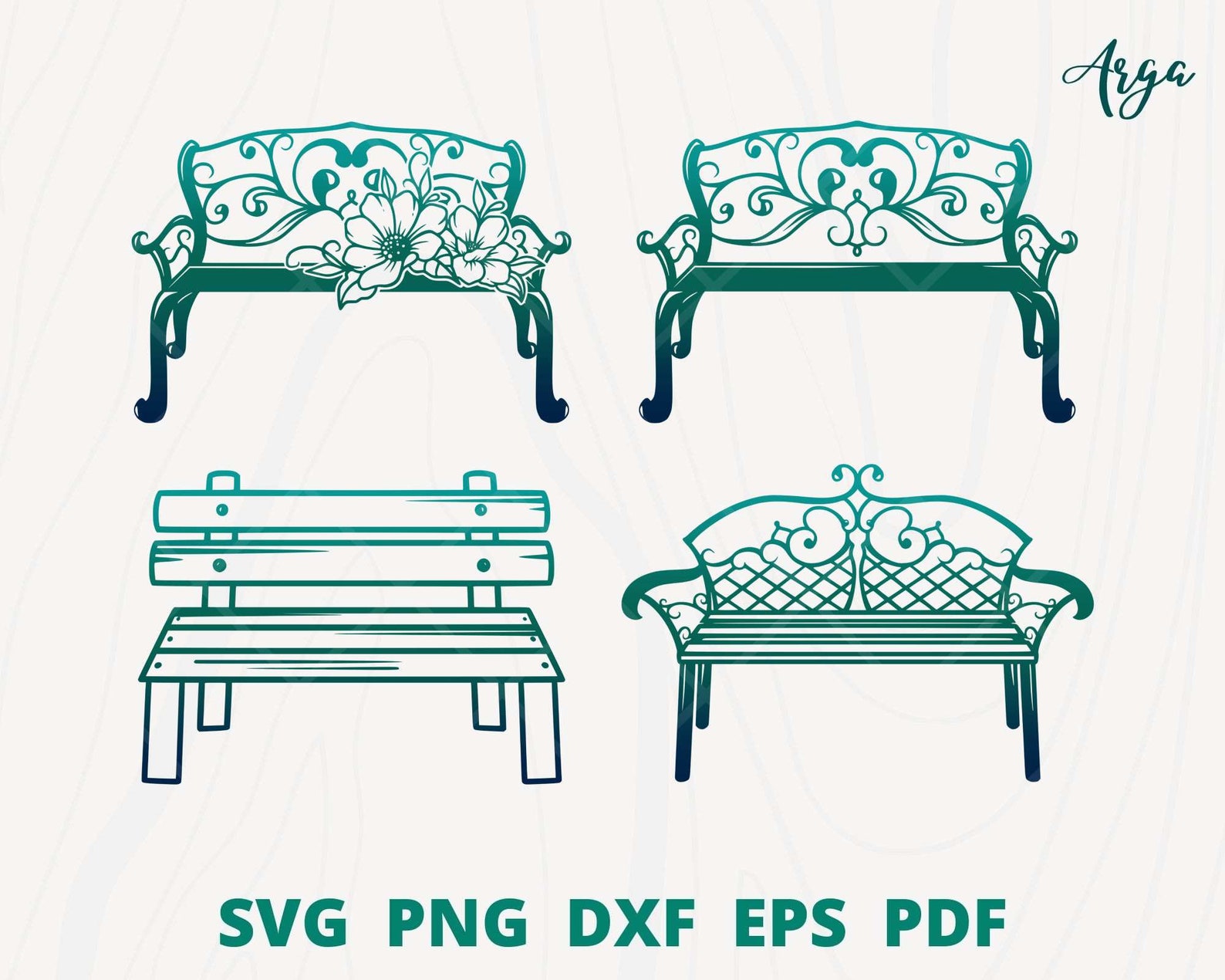 Garden Bench Svg Bundle Bench Svg Park Bench Svg Wooden - Etsy