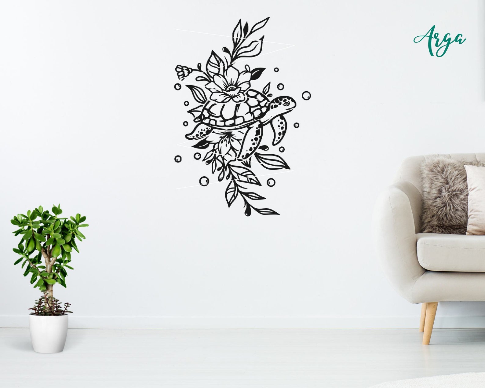 Turtle With Flower Svg Sea Turtle Svg Turtle Svg File - Etsy